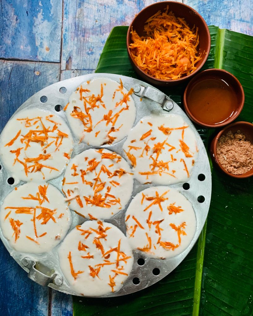 carrot idli recipe image - IDFreshfood