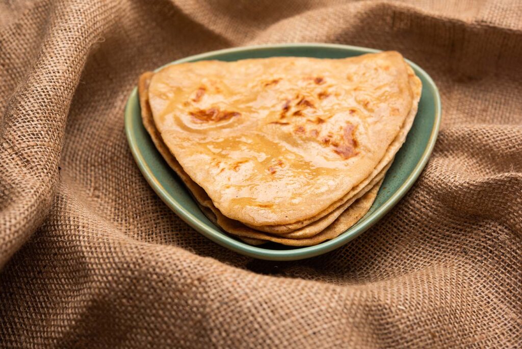 Triangle,Shape,Plain,Paratha,Or,Parantha,Is,Yummy,Indian,Flat-bread ...